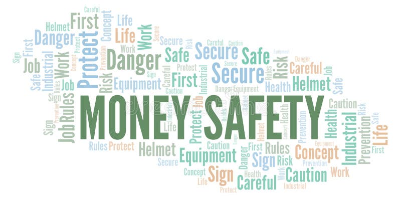 Money Safety word cloud. stock illustration. Illustration of word ...