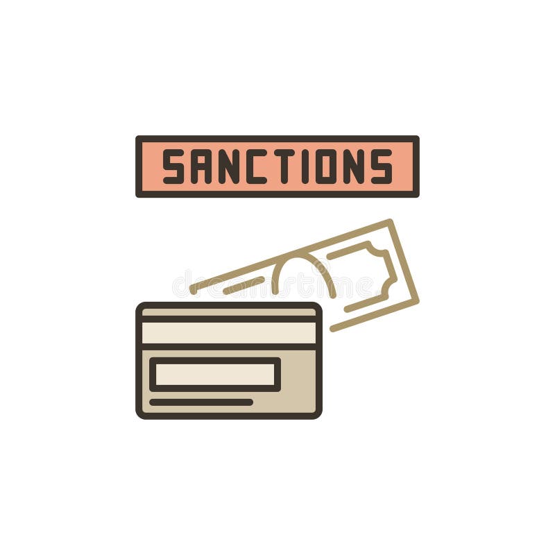 Money and Sanctions Vector Concept Colored Icon or Symbol Stock Vector ...