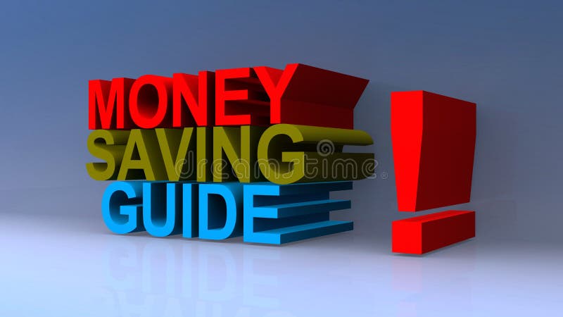 Money saving guide on blue stock illustration. Illustration of ...