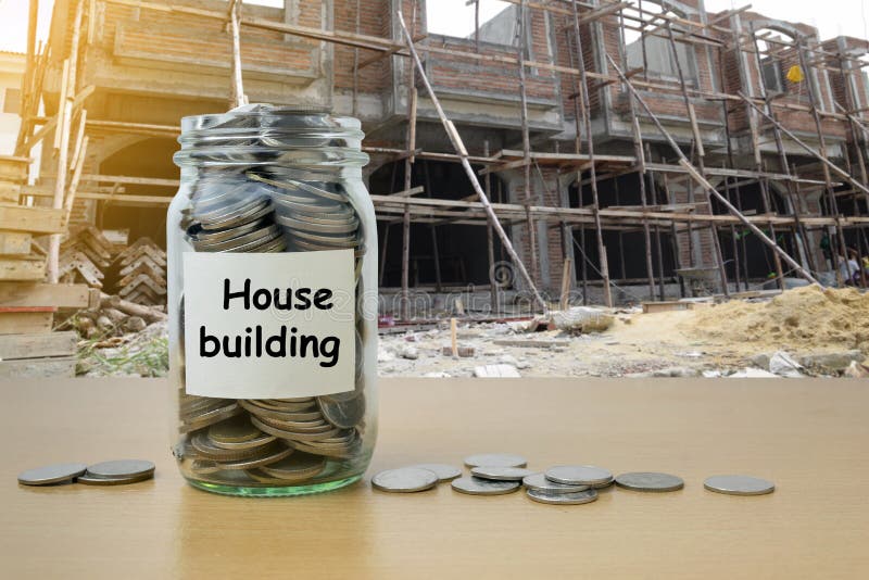 Money Saving for House Building Stock Photo - Image of accident, family ...