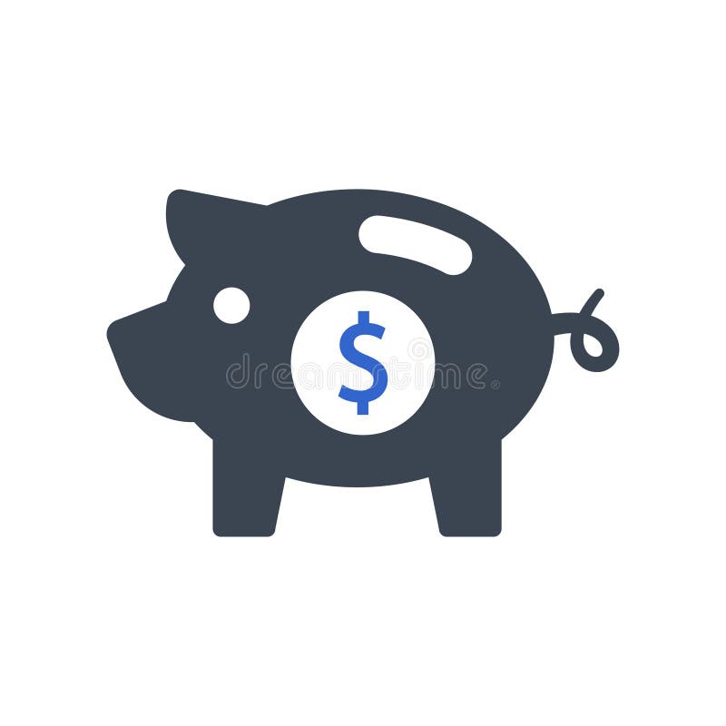 Money saving icon stock vector. Illustration of graphic - 174871829