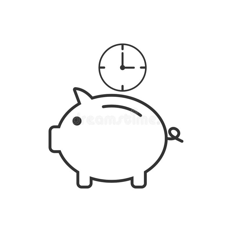 Money Saving, Time Icon. Vector Illustration, Flat Design Stock ...