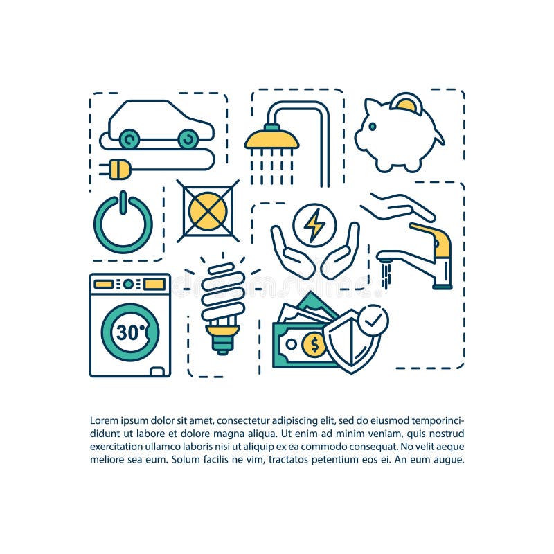 Money Saving Tips Brochure Template Stock Vector - Illustration of ...