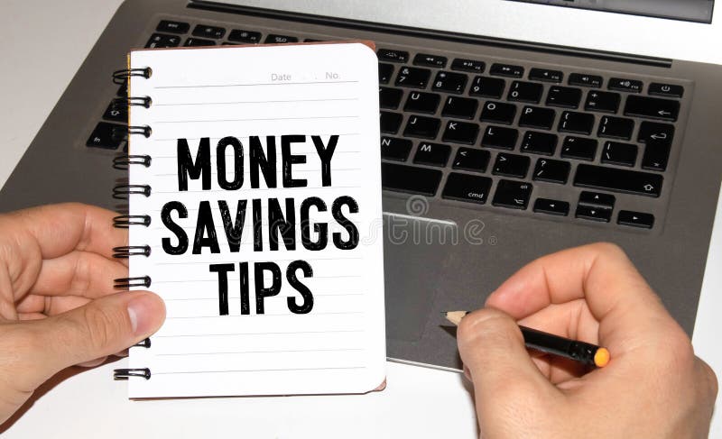 Money Saving Tips Written in a Note. Concept Stock Photo - Image of ...