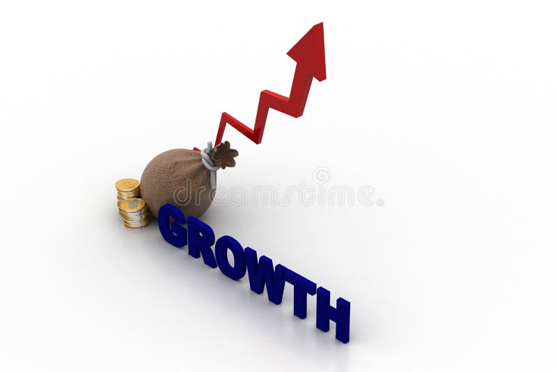 Money Savings Growth Concept Stock Illustration - Illustration of ...