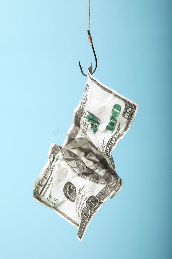 Money Scam, Lure of One Hundred Dollars Stock Image - Image of lure ...