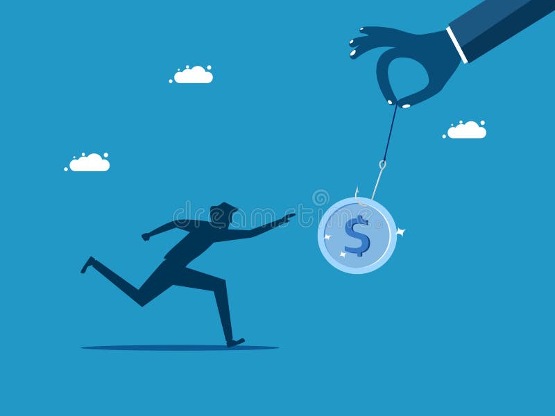 Money Scam. Man Run and Grab Victim Money Stock Vector - Illustration ...