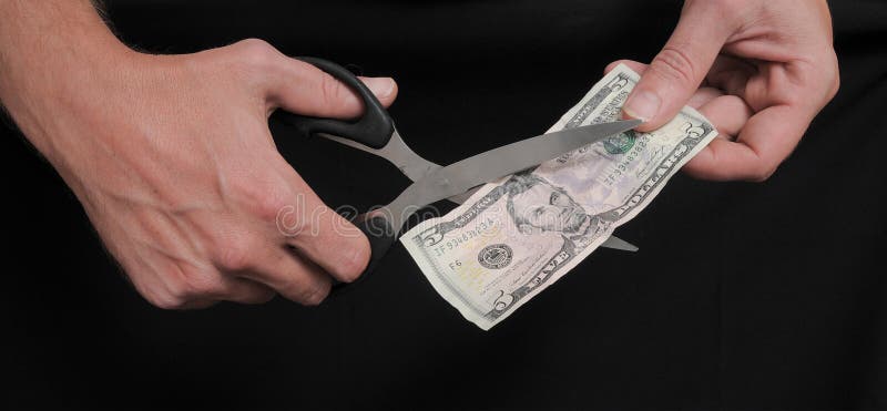 Money and Scissors for Money Stock Image - Image of natural, currency ...