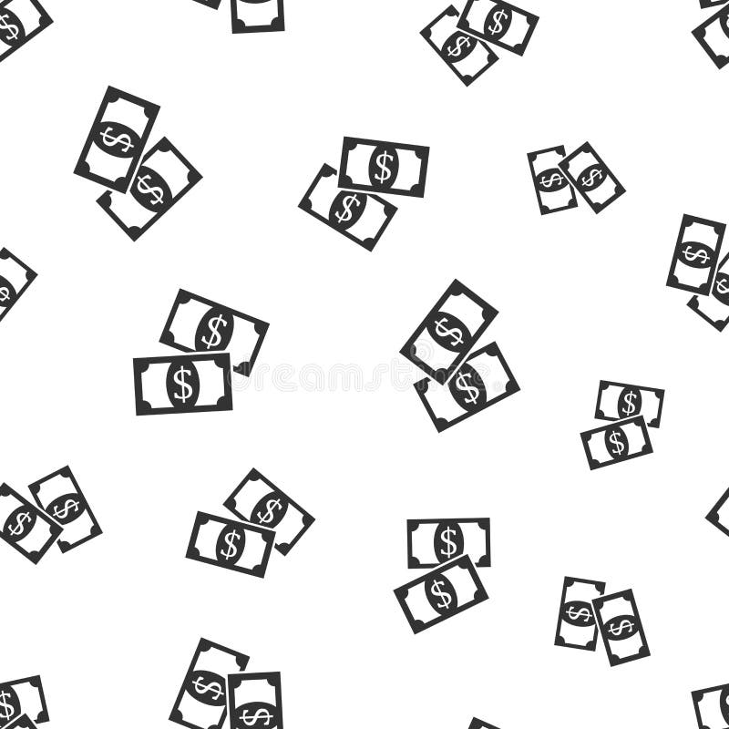 Money Seamless Pattern Background Icon. Flat Vector Illustration Stock ...