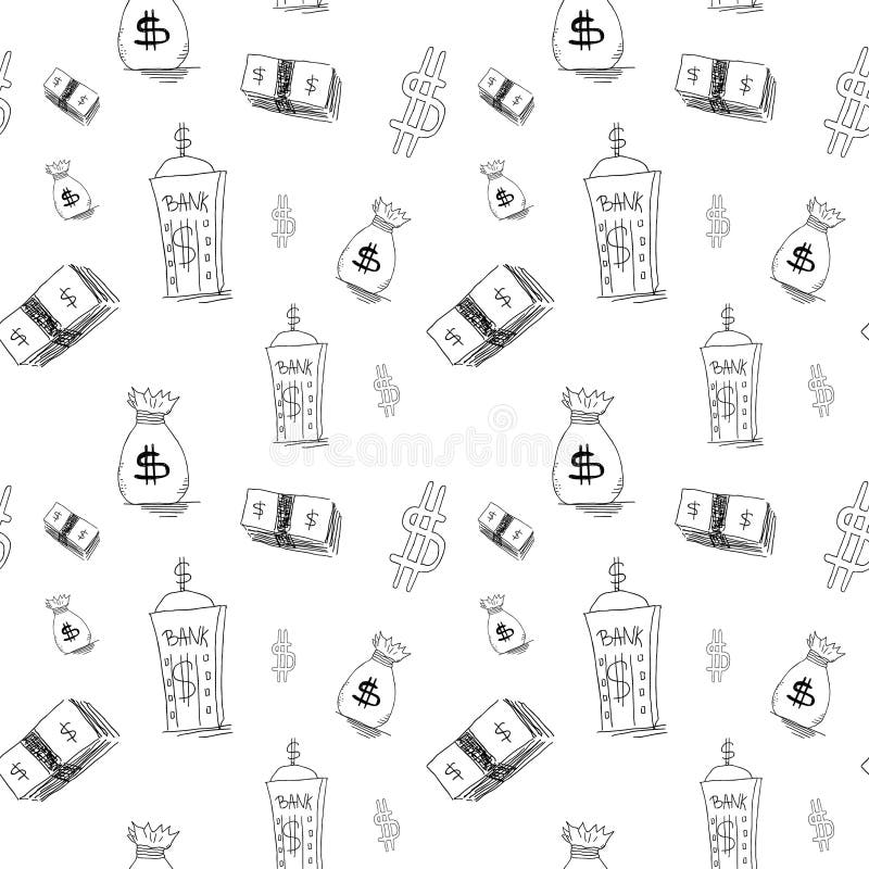 Money seamless pattern stock vector. Illustration of despair - 34157410