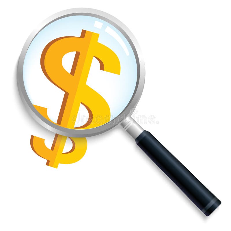 Money search stock vector. Illustration of sign, instrument - 50636535