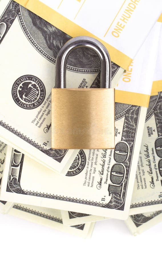 Money security stock image. Image of dollar, locked, lock - 3063807