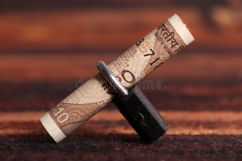 Money security stock image. Image of wooden, note, locked - 135144379