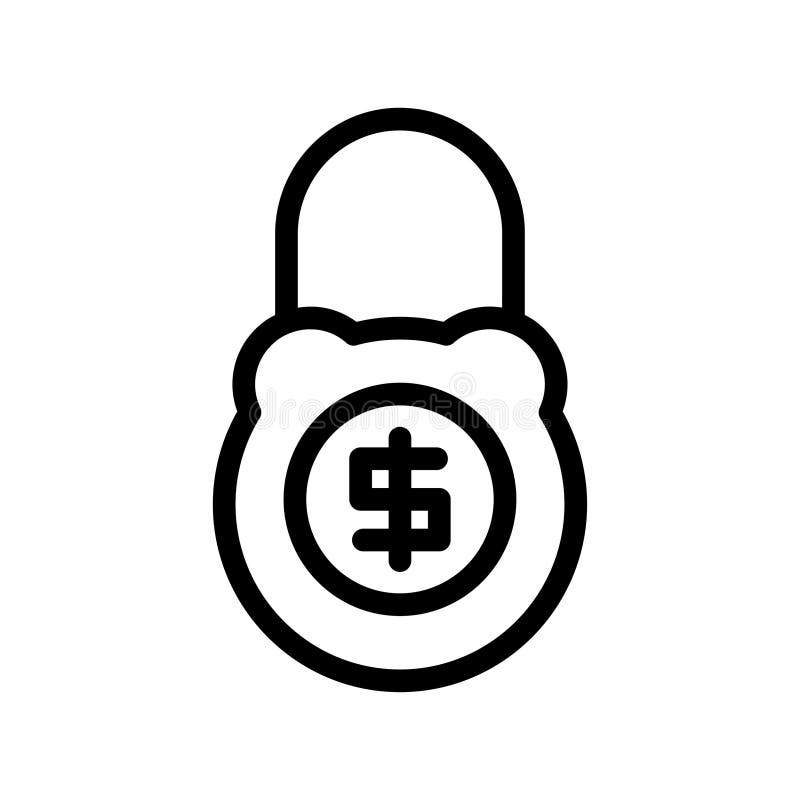 Money Security Icon stock illustration. Illustration of vector - 365647137
