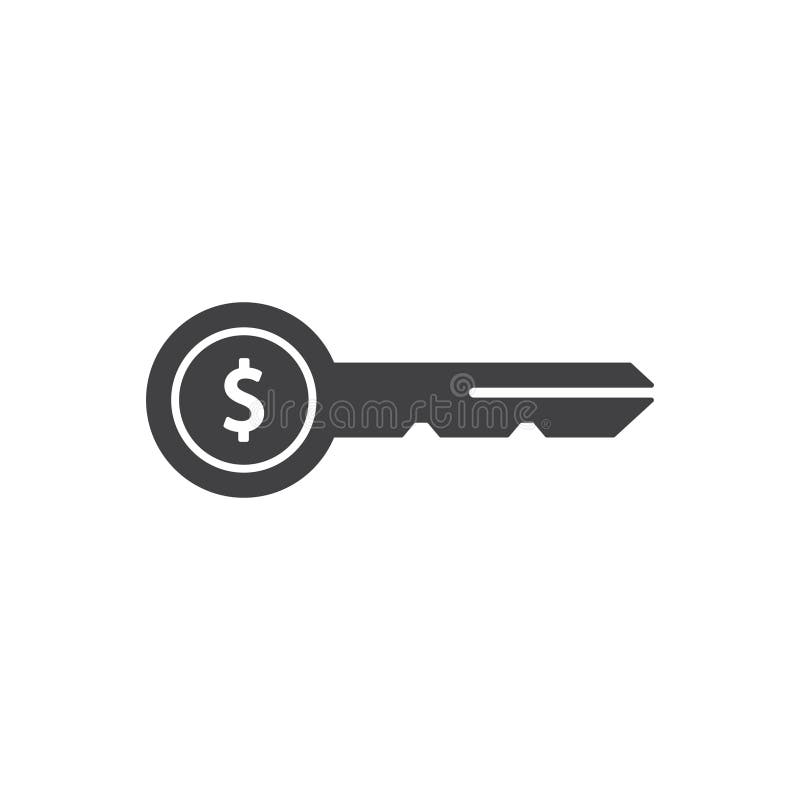 Money Security Key Icon stock illustration. Illustration of investment ...