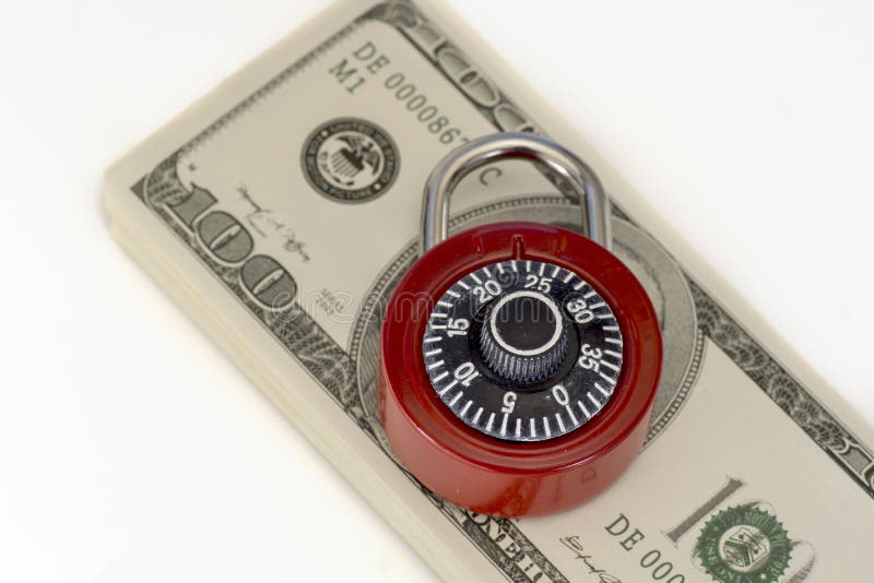 Money Security Lock Concept Photo Stock Image - Image of protection ...