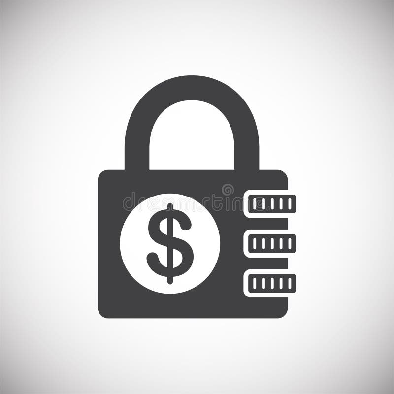 Money Security Related Icon on Background for Graphic and Web Design ...