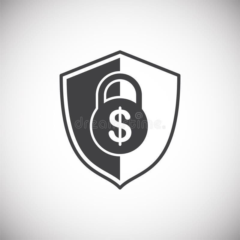 Money Security Related Icon on Background for Graphic and Web Design ...