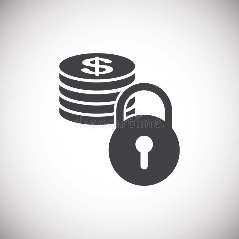 Money Security Related Icon on Background for Graphic and Web Design ...