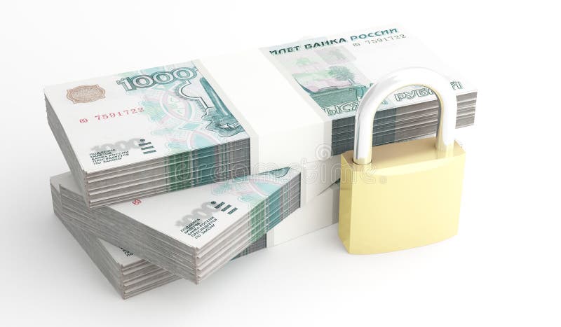 Money and security. stock illustration. Illustration of padlock - 45482177