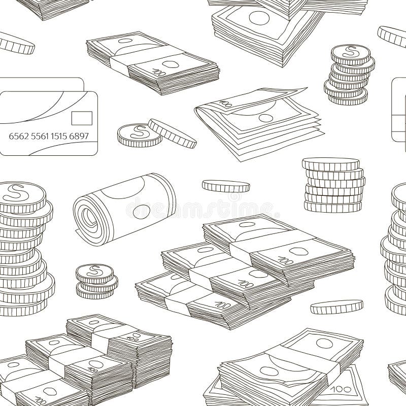 Money set pattern stock vector. Illustration of making - 95706898