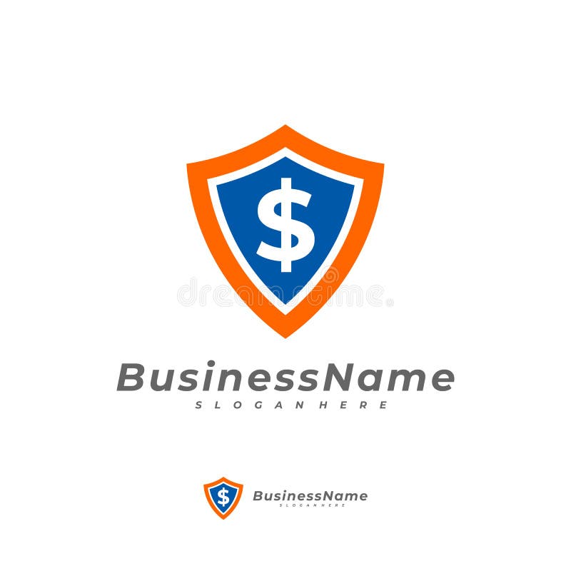Money Shield Logo Vector Template, Creative Money Logo Design Concepts ...