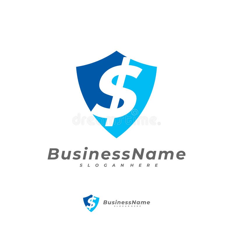 Money Shield Logo Vector Template, Creative Money Logo Design Concepts ...