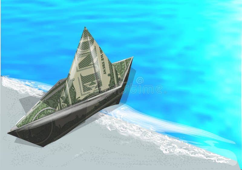 Money ship stock illustration. Illustration of debt - 191458163