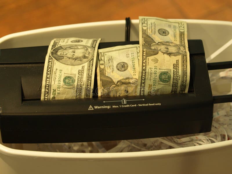 Money shred 14 stock image. Image of money, rejection - 5614043