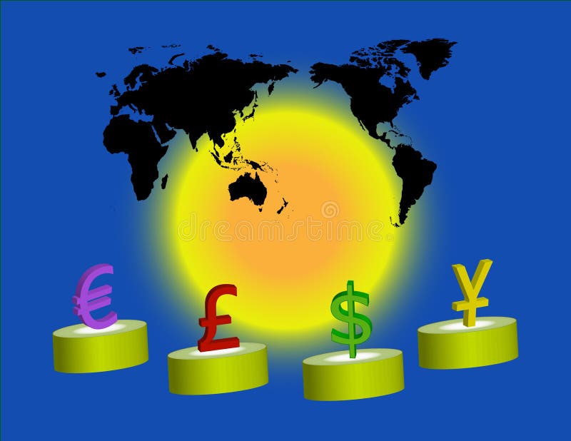Money Signs stock illustration. Illustration of international - 2191111