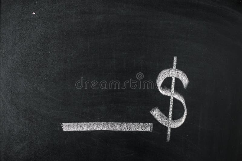 Money signs on chalkboard stock image. Image of collection - 68709595