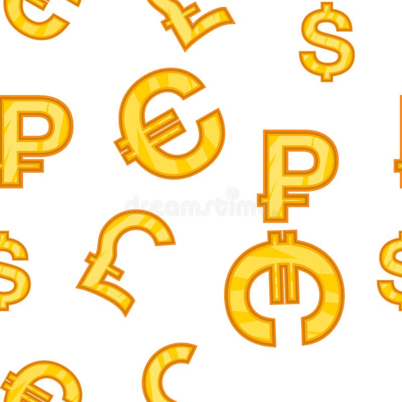 Money Signs Pattern, Cartoon Style Stock Vector - Illustration of ...