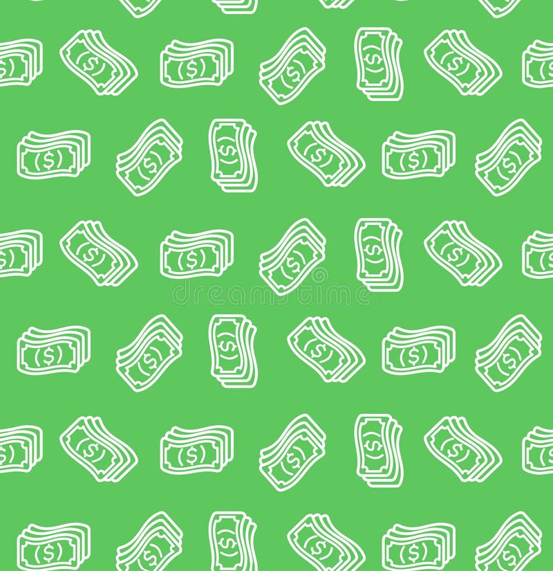 Money Signs Seamless Pattern Background. Vector Stock Vector ...