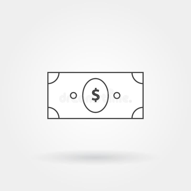 Money Single Isolated Icon with Modern Line or Outline Style Stock ...