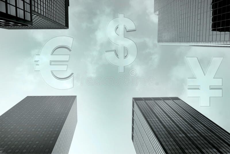 Money in Sky stock photo. Image of skyscrapers, business - 2983002