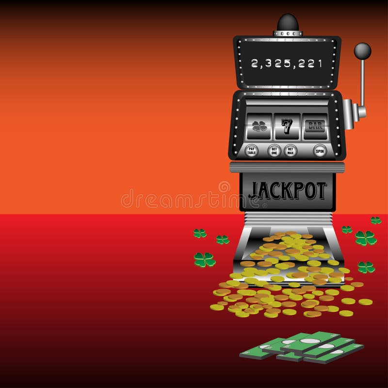 Money and slot machine stock illustration. Illustration of betting ...