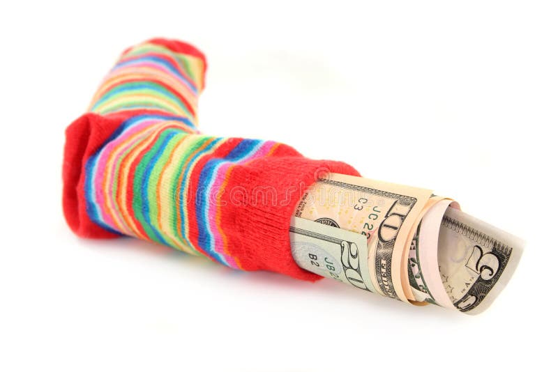 Money sock stock photo. Image of account, euro, allowances - 18287740