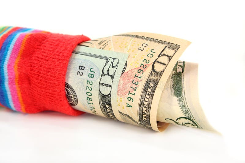 Money sock stock image. Image of emptiness, savings, market - 18299327