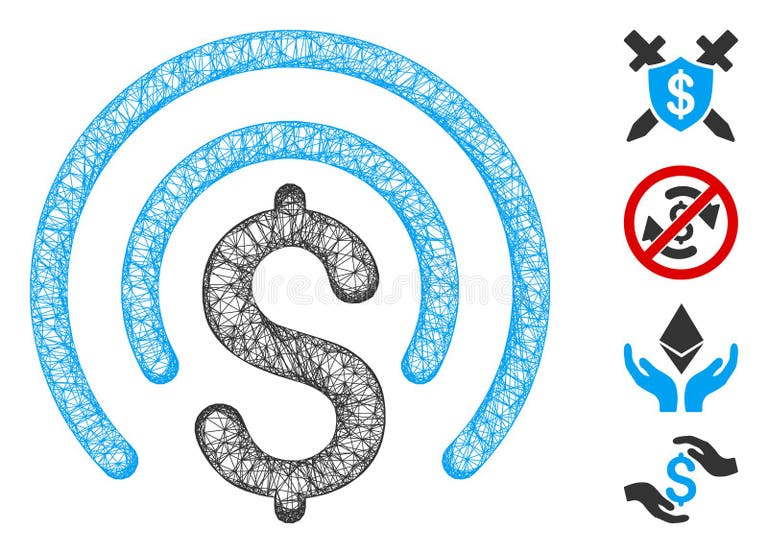 Money Sphere Web Vector Mesh Illustration Stock Illustration ...