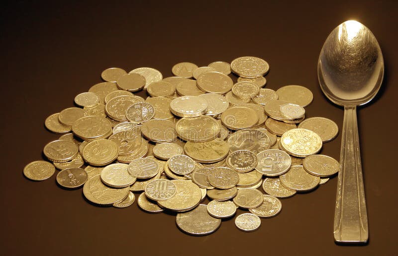 Money and spoon stock photo. Image of metal, banking, financial - 25946