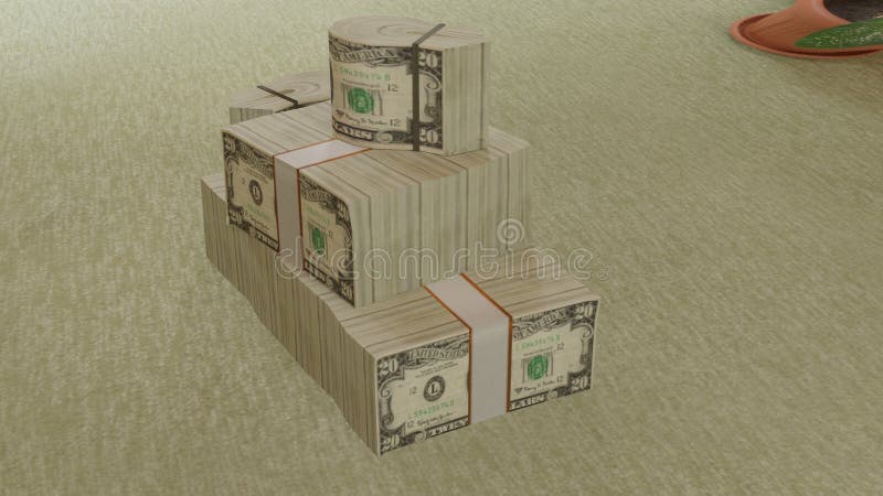 Money Stack with Different Different Angle View Stock Illustration ...