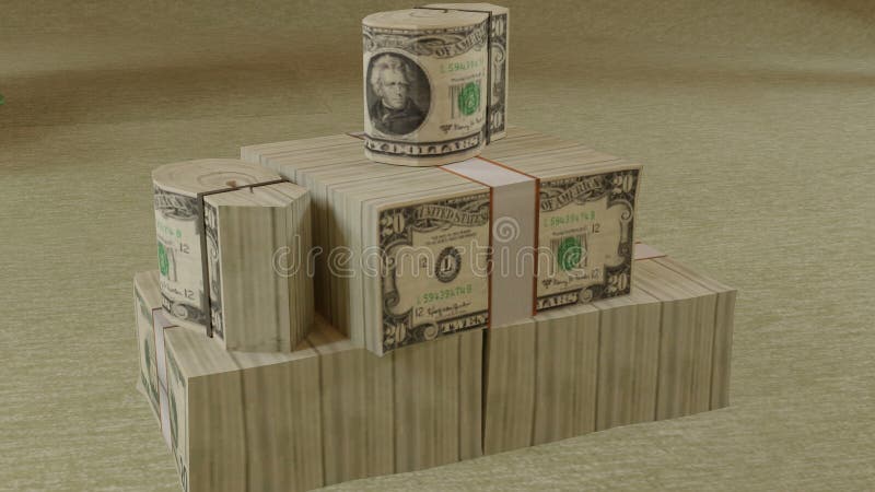 Money Stack with Different Different Angle View Stock Illustration ...