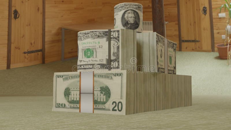 Money Stack with Different Different Angle View Stock Illustration ...