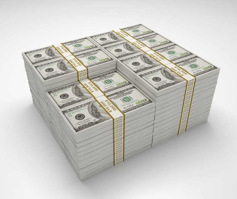 Money Stack of 100 Dollar Bank Note Stock Image - Image of millionnaire ...