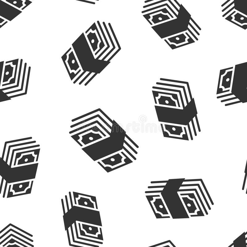 Money Stack Icon in Flat Style. Exchange Cash Vector Illustration on ...