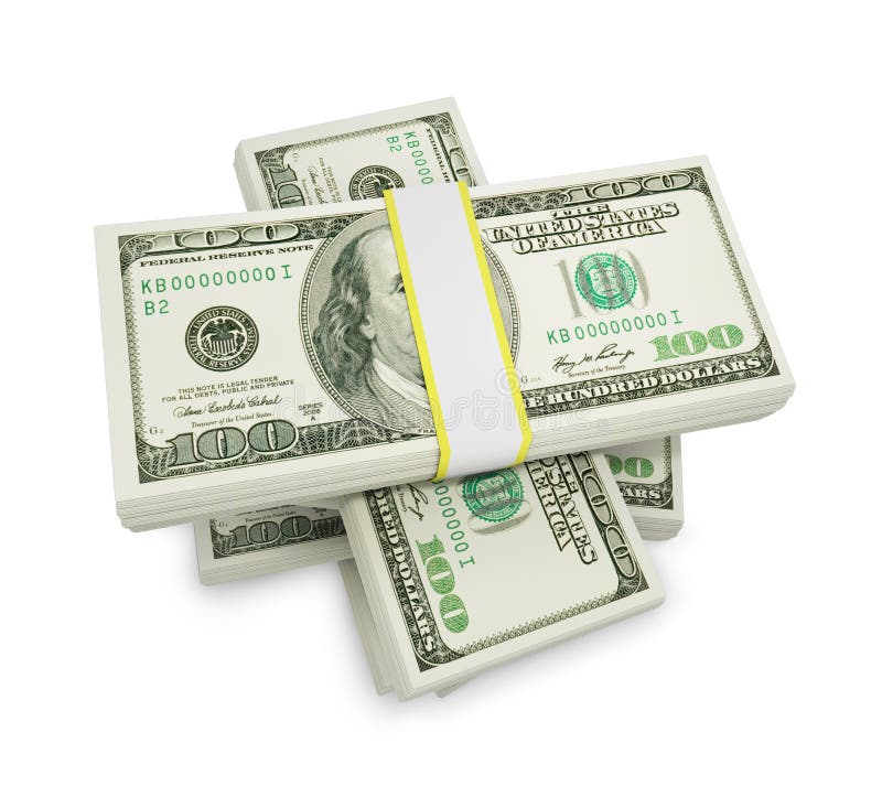 Money stack on white stock image. Image of banking, finance - 112982465