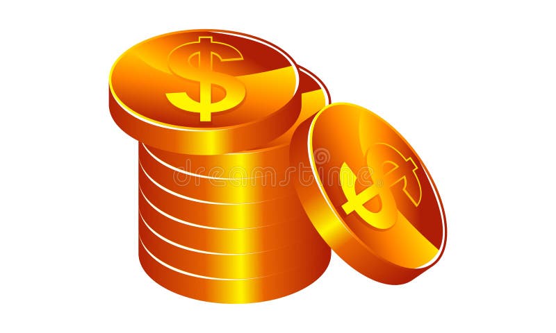 Stack Coin Money Commitment Teamwork Together Outline Logo Stock Vector - Illustration of ...