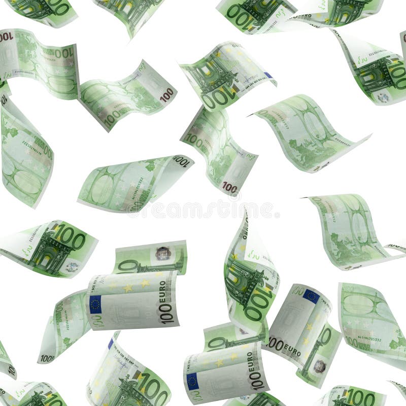 Money Stack Seamless Pattern. Falling Banknotes Stock Image - Image of ...
