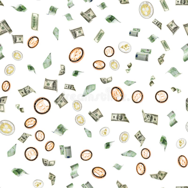 Money Stack Seamless Pattern. Hundred Dollars of America Stock ...