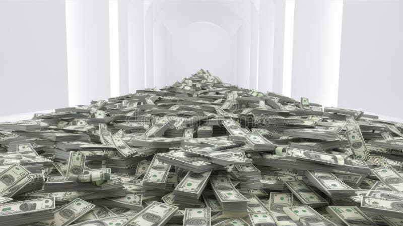 Money Stack. a Stack of Cash or Money on a White Background Stock ...